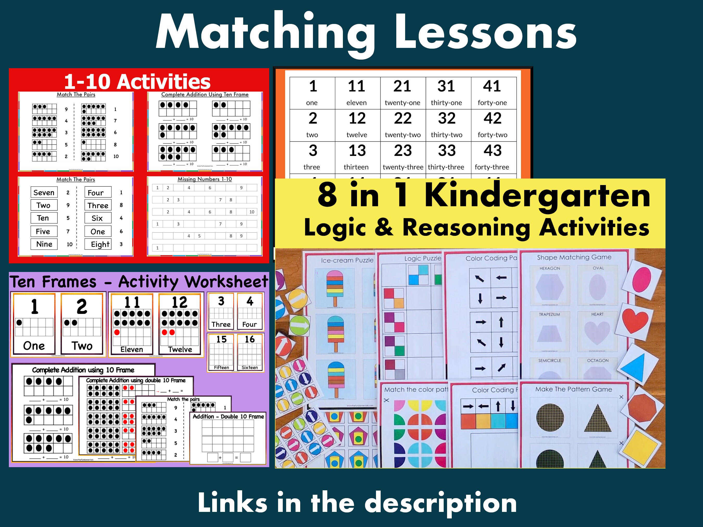 1-10, Number Practice, Kindergarten Worksheets, Preschool Math ...