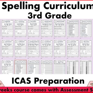 3rd Grade Spelling Worksheets | Spelling Activities | NAPLAN ICAS ...