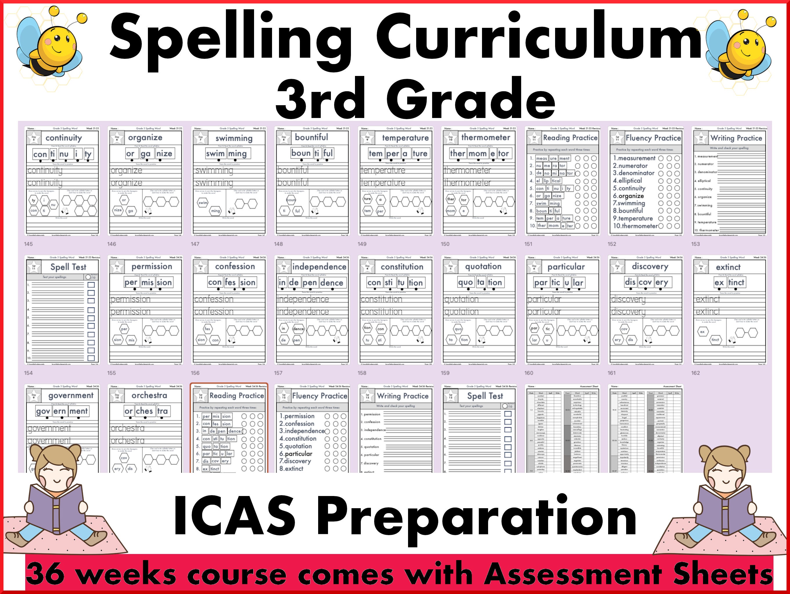 3rd Grade Spelling Worksheets | Spelling Activities | NAPLAN ICAS ...