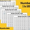 Printable Number Charts Counting Numbers 1-1000 10 Pages -math ...