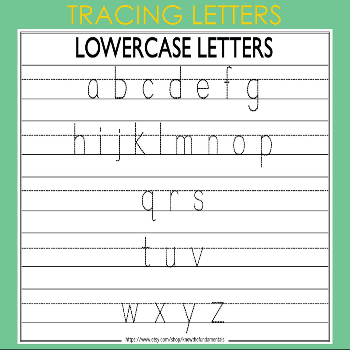 Alphabet Tracing Printable Worksheet | Capital Small Letters ...