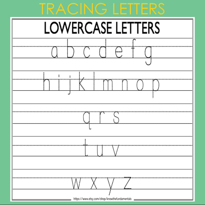 Alphabet Tracing Printable Worksheet | Capital Small Letters ...