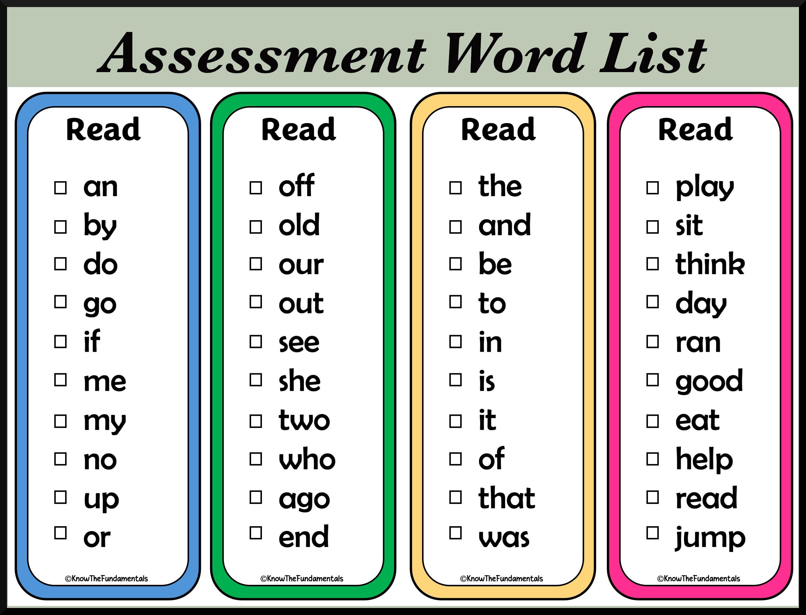 200+ High Frequency Words CVC List Sight Words Kindergarten Grade 1 ...
