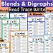 Blends and Digraphs Phonics Practice Worksheets Trace Classroom ...