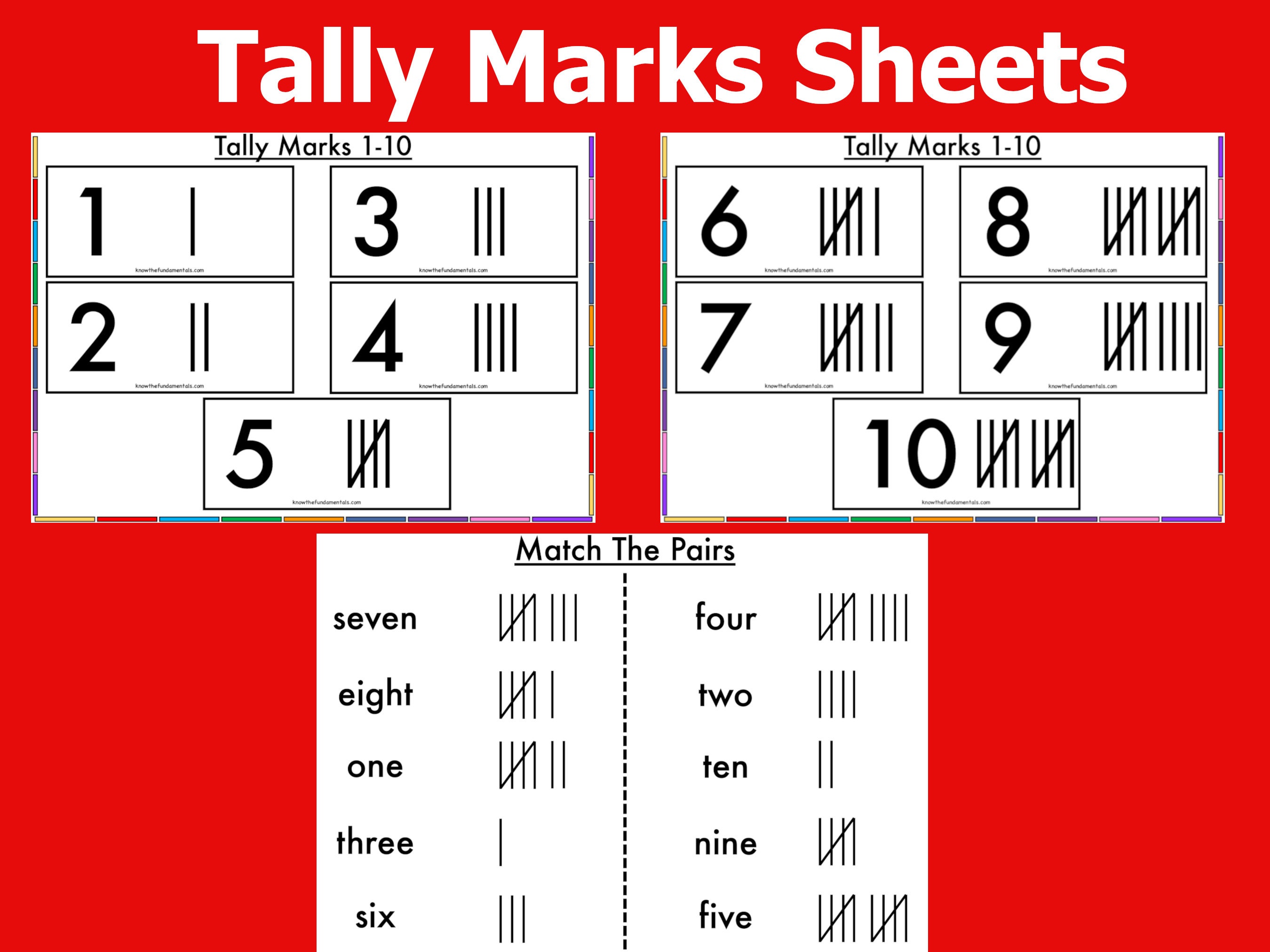 Number 1-10 Flashcards | Tens Frame | Pre-k Kindergarten Addition ...