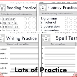 3rd Grade Spelling Worksheets | Spelling Activities | NAPLAN ICAS ...