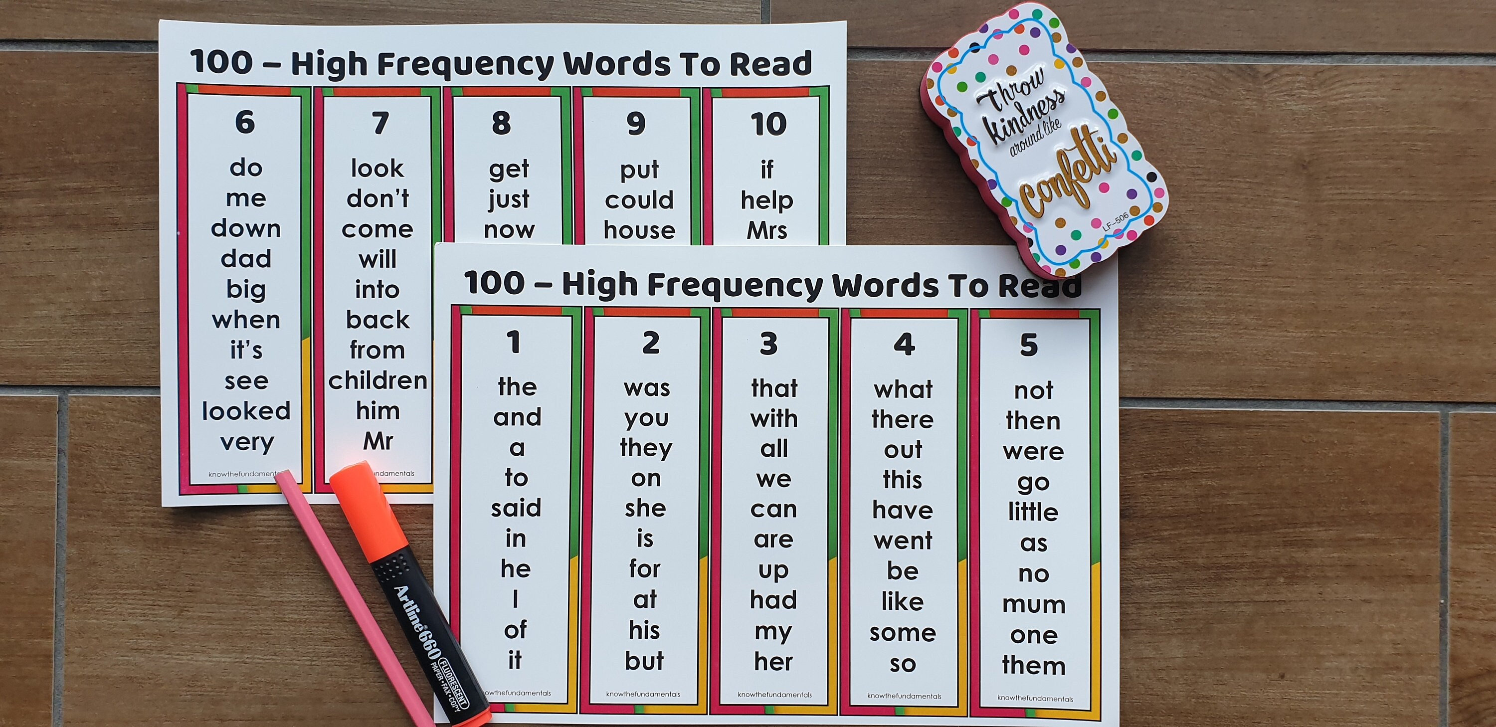 100 High Frequency Words Flashcards Printable, Kindergarten, Sight ...