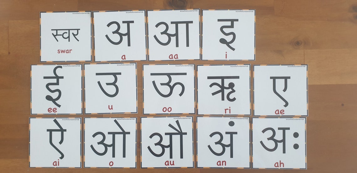Buy Hindi Alphabet Letters Hindi Varnamala Swar and Vyanjan Hindi ...