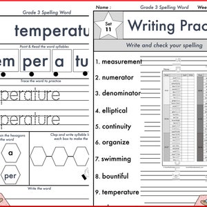 3rd Grade Spelling Worksheets | Spelling Activities | NAPLAN ICAS ...