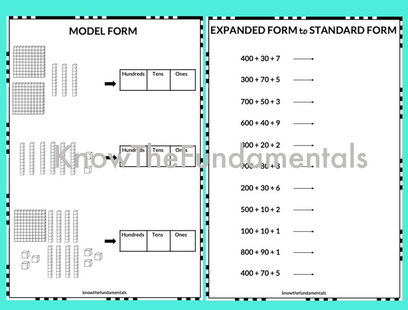 Place Value Worksheet | Place Value Chart Poster Mat | Expanded Form ...