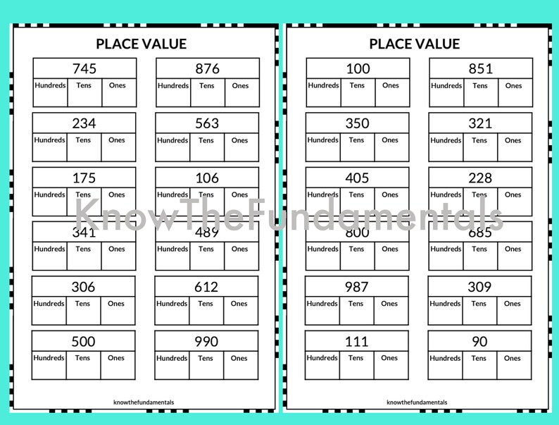 Place Value Worksheet | Place Value Chart Poster Mat | Expanded Form ...