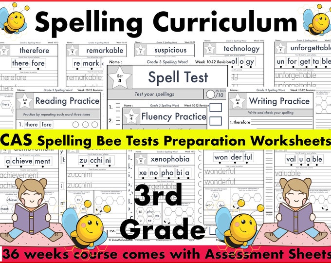 3rd Grade Spelling Worksheets Spelling Activities NAPLAN ICAS Spelling ...