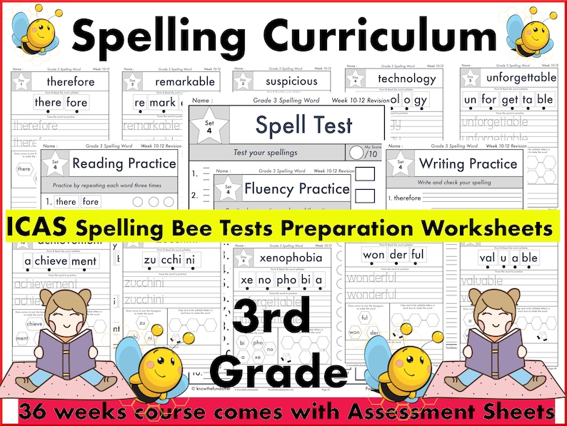 3rd Grade Spelling Worksheets | Spelling Activities | NAPLAN ICAS ...