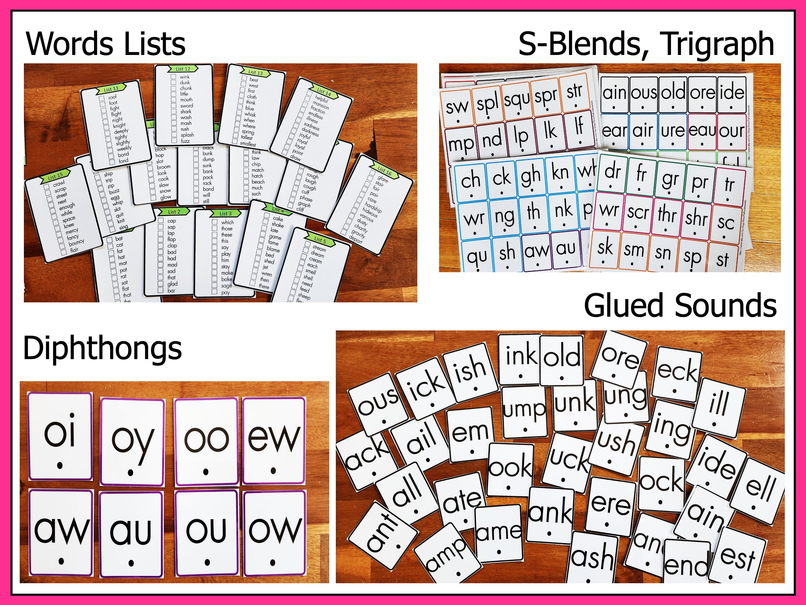 Phonics Flashcards Digraph Diphthongs Vowel Teams R-controlled - Etsy ... Phonics Flashcards Digraph Diphthongs Vowel Teams R-controlled - Etsy ...