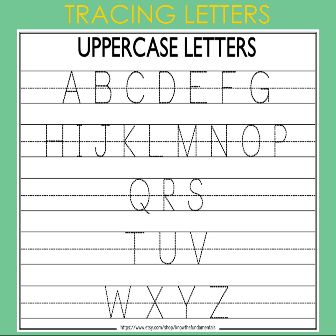 Alphabet Tracing Printable Worksheet | Capital Small Letters ...