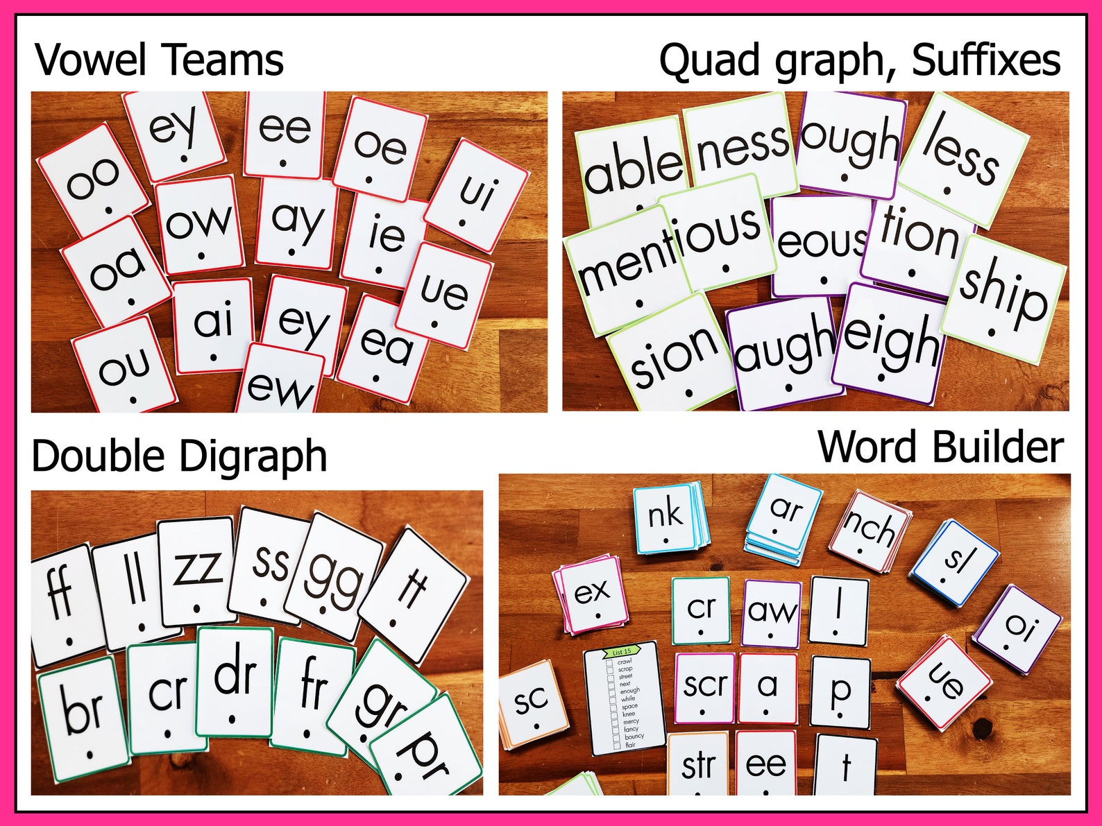 Phonics Flash Cards | Phonics Sounds Chart | Digraph | Kindergarten ...