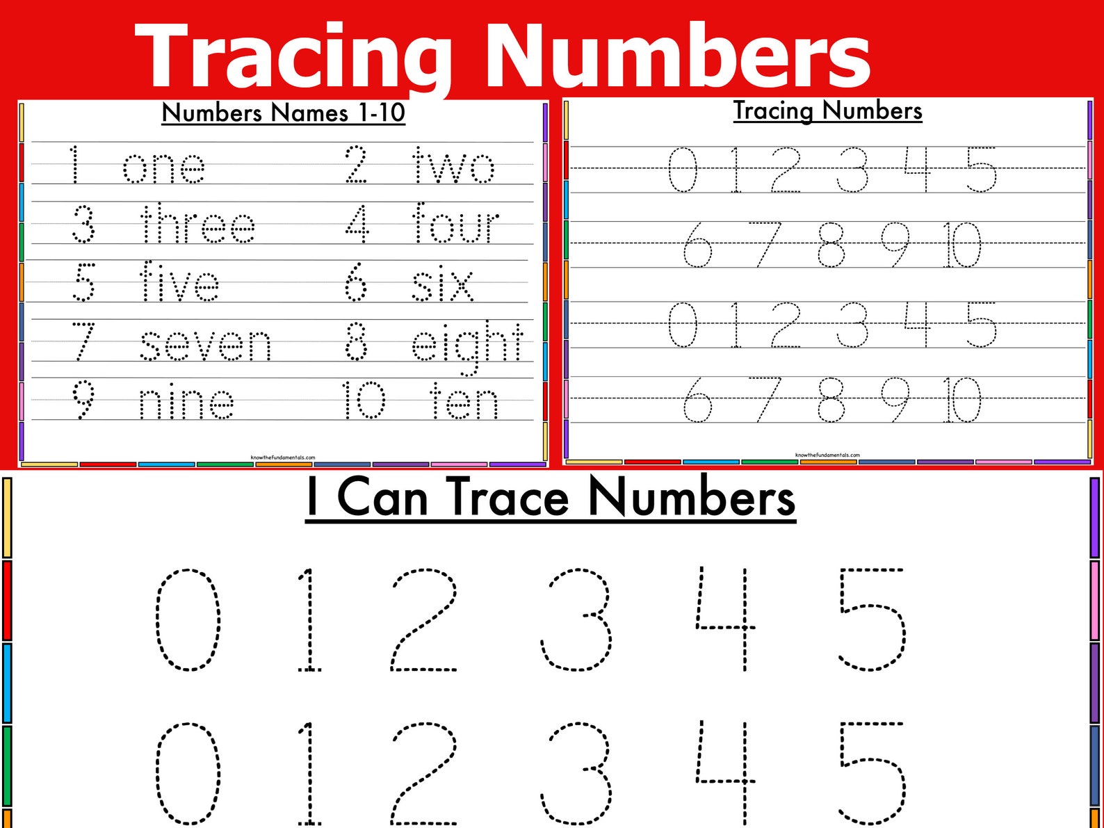 Number 1-10 Flashcards | Tens Frame | Pre-k Kindergarten Addition ...