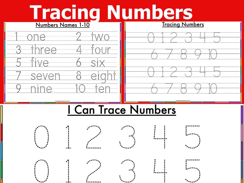 Number 1-10 Flashcards | Tens Frame | Pre-k Kindergarten Addition ...