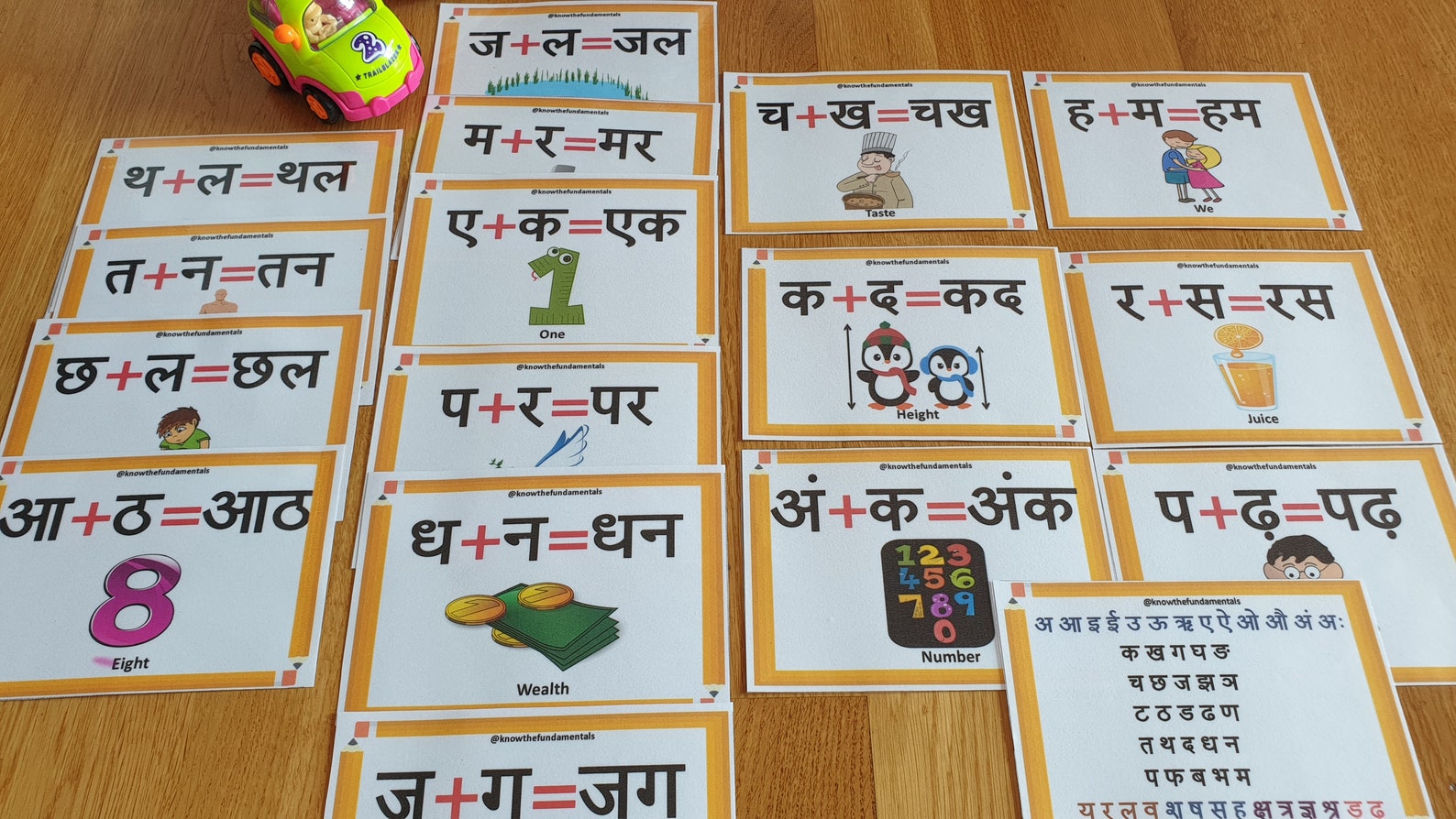 52 Two Letter Words Hindi Flashcards, Hindi Flash Cards 2 Letter Words ...