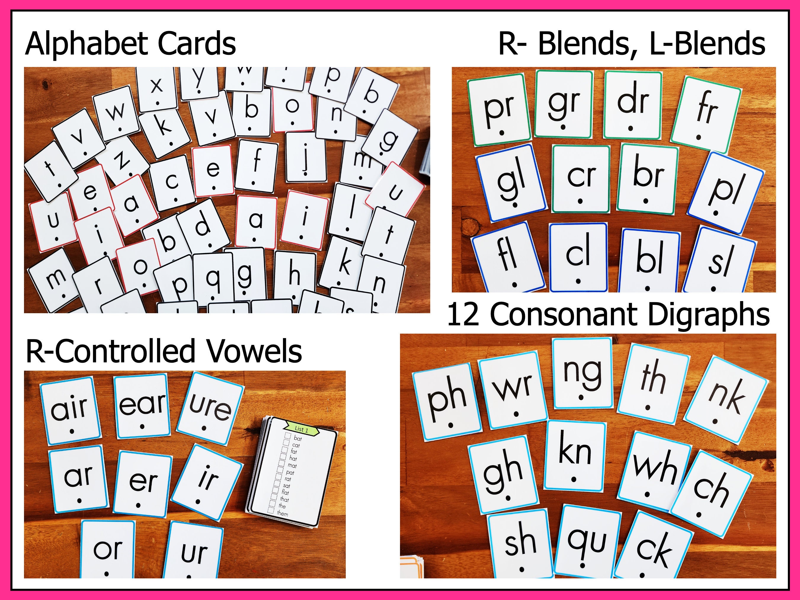Free Printable Flashcards With Pictures 25 Consonant Blends, 46% OFF