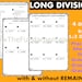 Division Worksheets for 3rd, 4th, and 5th Grade - Short and Long ...