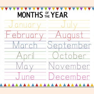 Months of the Year | Tracing Worksheets | Writing Worksheet Printable ...