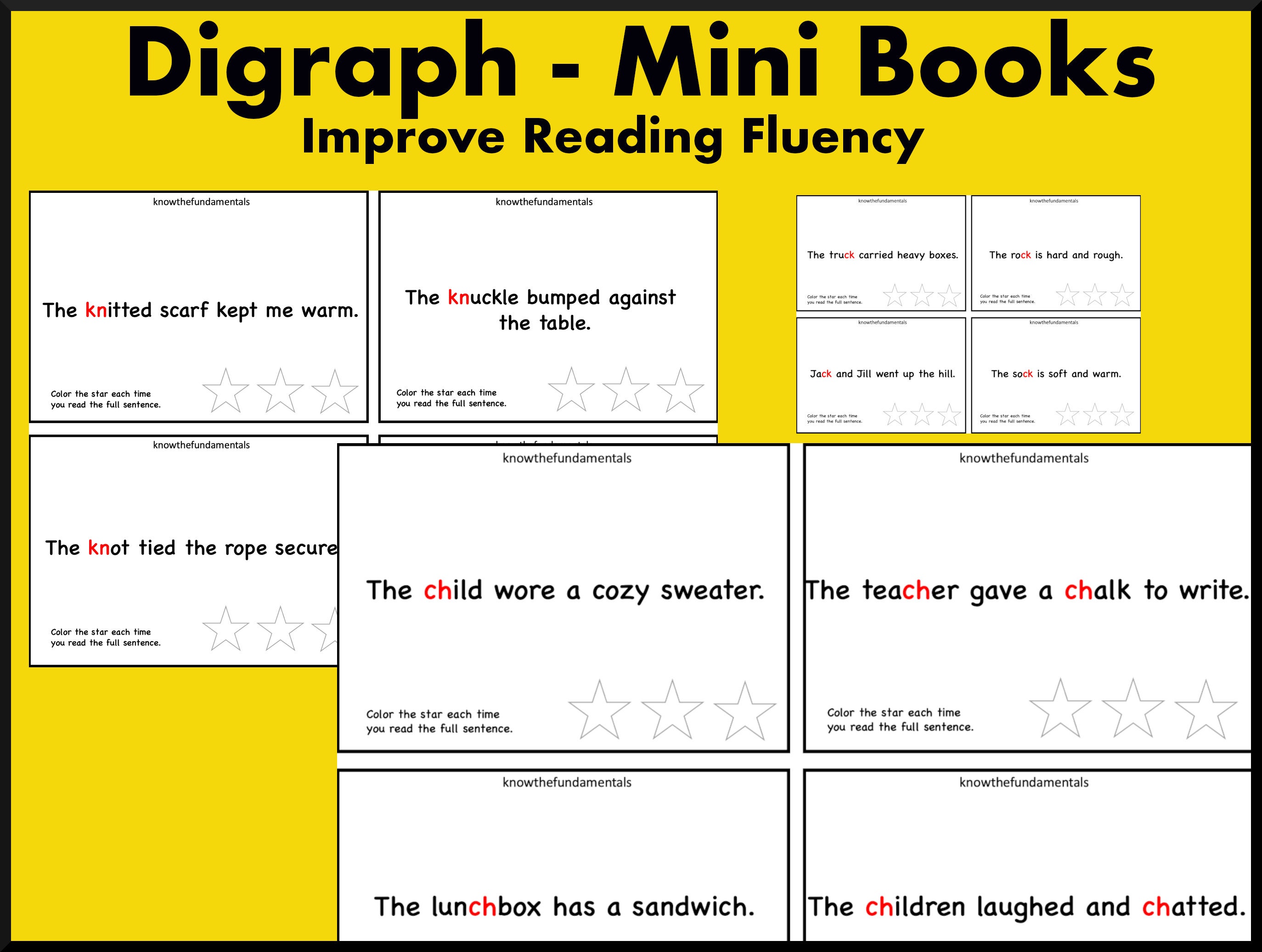 Phonics Digraph Sentence Reading Mini Book - Engaging Learning Resource ...