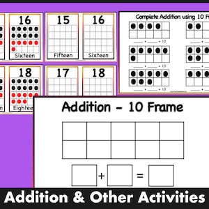 Ten Frames Activity Printable | 10 Frame Flash Cards | Ten Frame ...