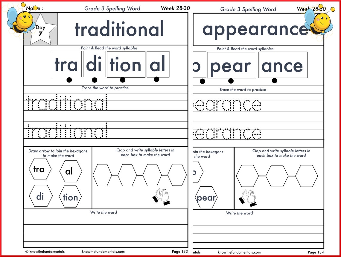 3rd Grade Spelling Worksheets | Spelling Activities | NAPLAN ICAS ...
