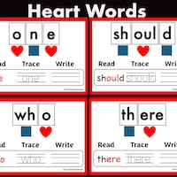 Heart Words / High-frequency Word Posters and Flashcards | Orthographic ...