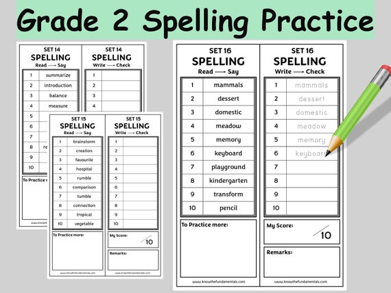 Grade 2 Spelling Worksheets Australia 8th Grade Spelling Words To