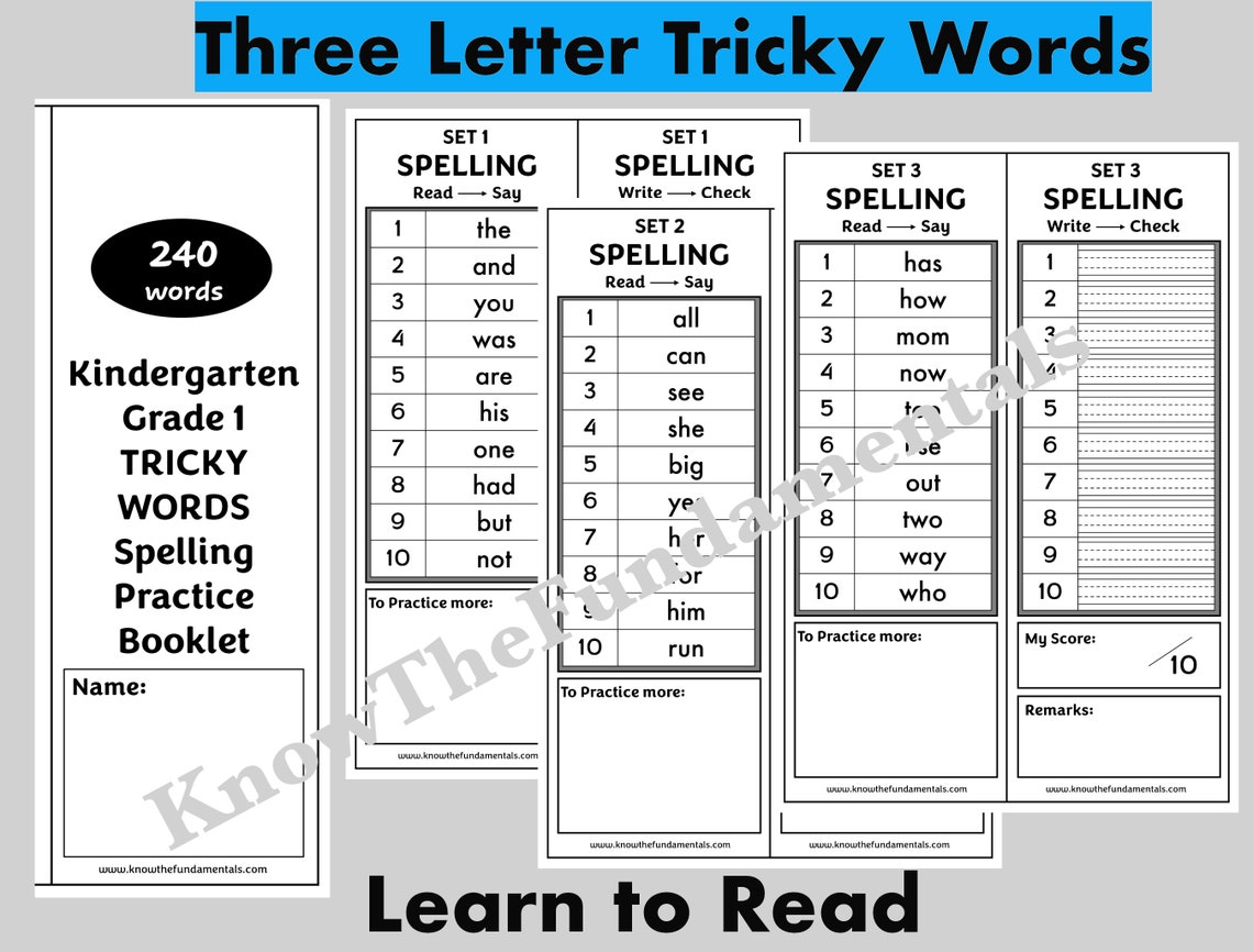 Tricky Words List Phases | Learn to Read Program for Homeschool Kids ...