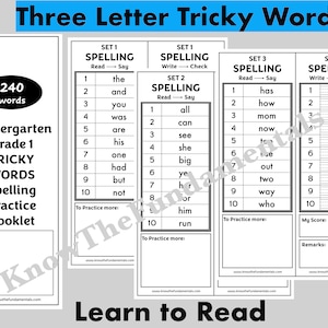 Tricky Words List Phases | Learn to Read Program for Homeschool Kids ...