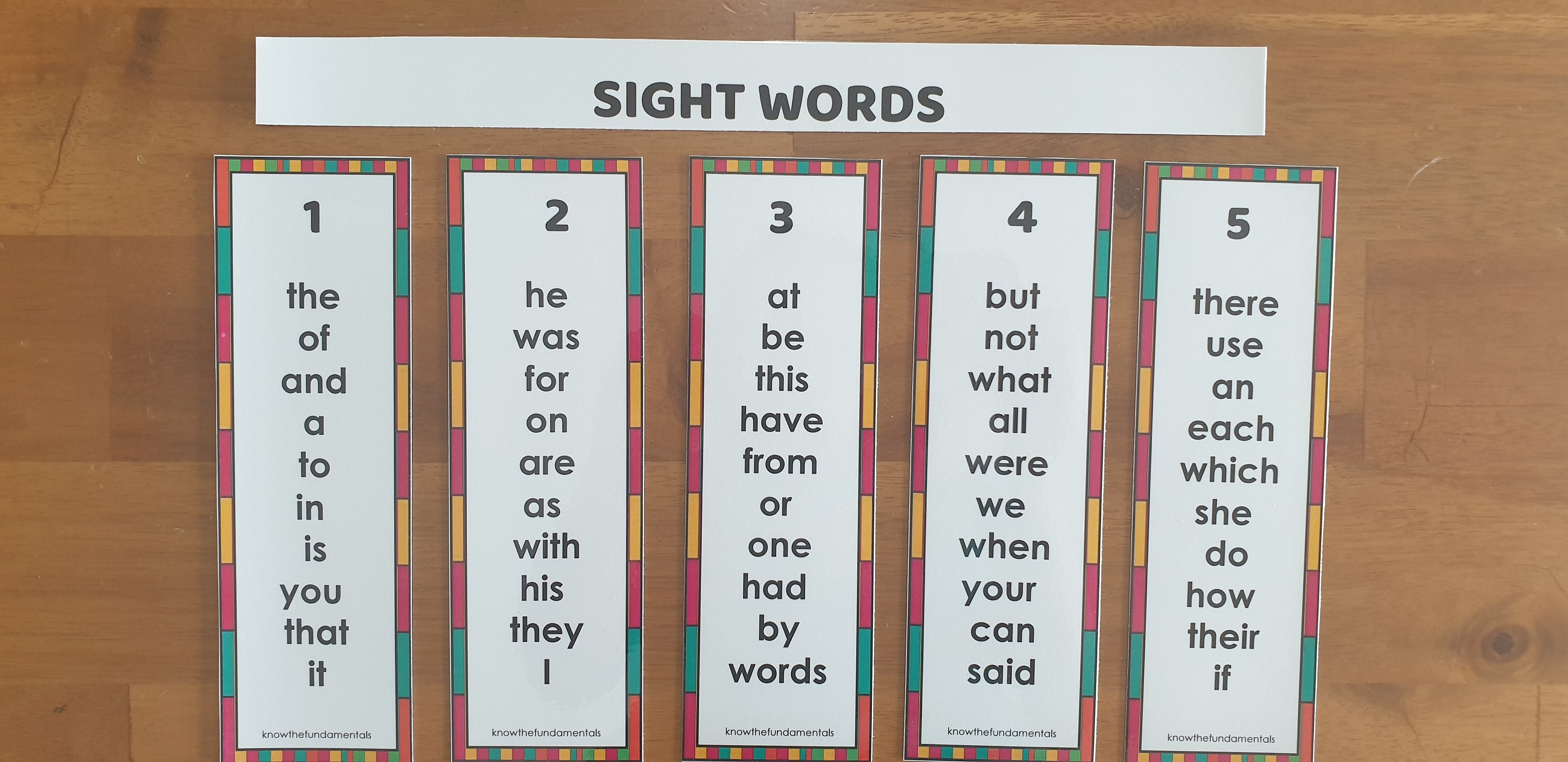 Fry's First Hundred Sight Word Flashcards | 1st 100 Fry's Sight Words ...