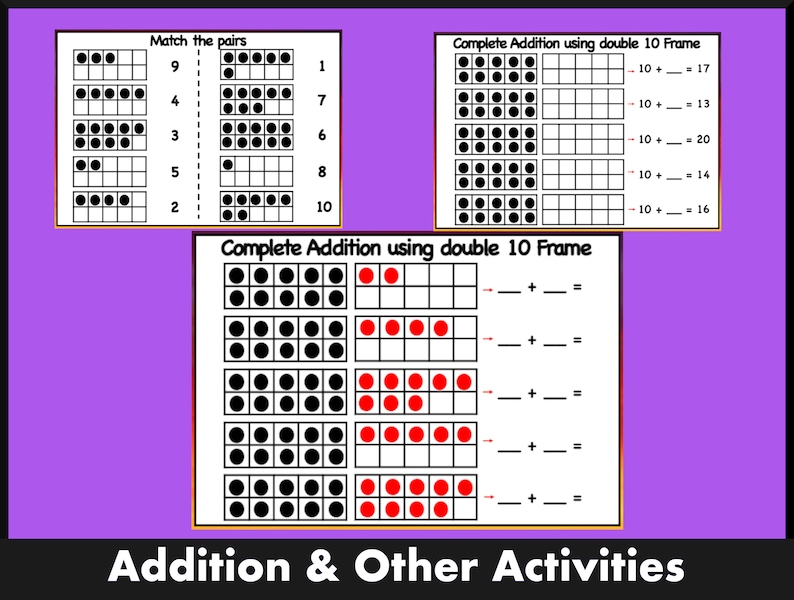 Ten Frames Activity Printable | 10 Frame Flash Cards | Ten Frame ...