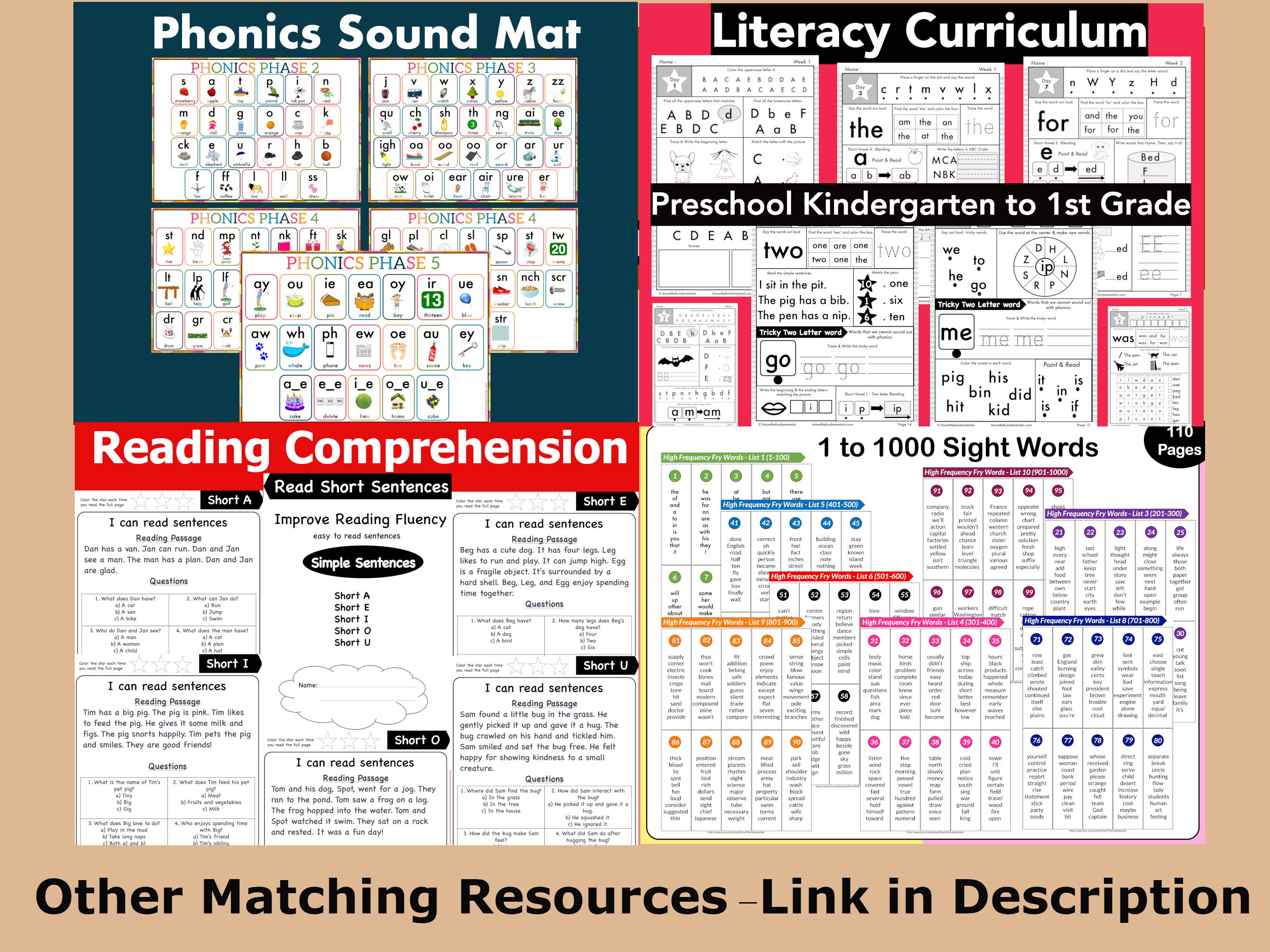 Phonics Cards Word Mapping Activity Spelling Game Alphabet Kindergarten ...