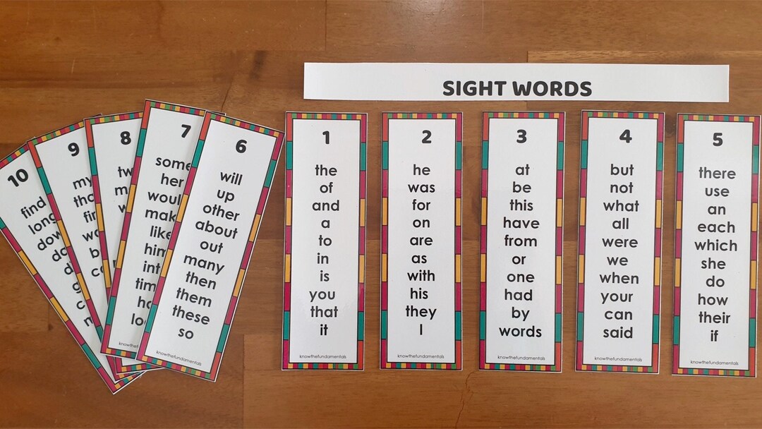 Fry's First Hundred Sight Word Flashcards | 1st 100 Fry's Sight Words ...