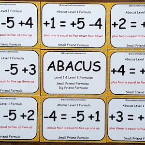 Abacus Formulas Small Friend Big Friend Formulae Abacus Level 1 and ...