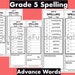 Grade 5 Spelling Words Practice 5th Grade Frequently Misspelled Words ...