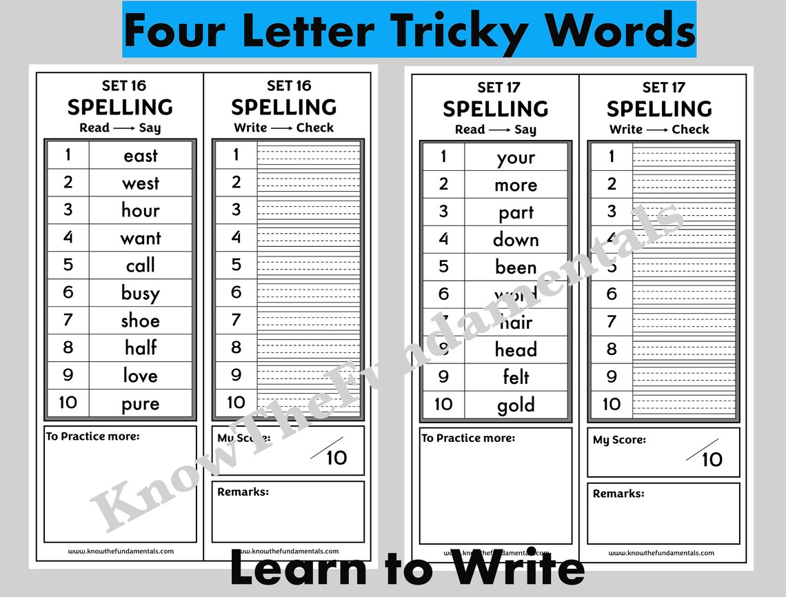Tricky Words List Phases | Learn to Read Program for Homeschool Kids ...