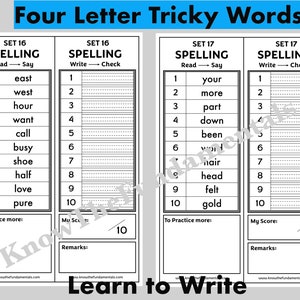Tricky Words List Phases | Learn to Read Program for Homeschool Kids ...