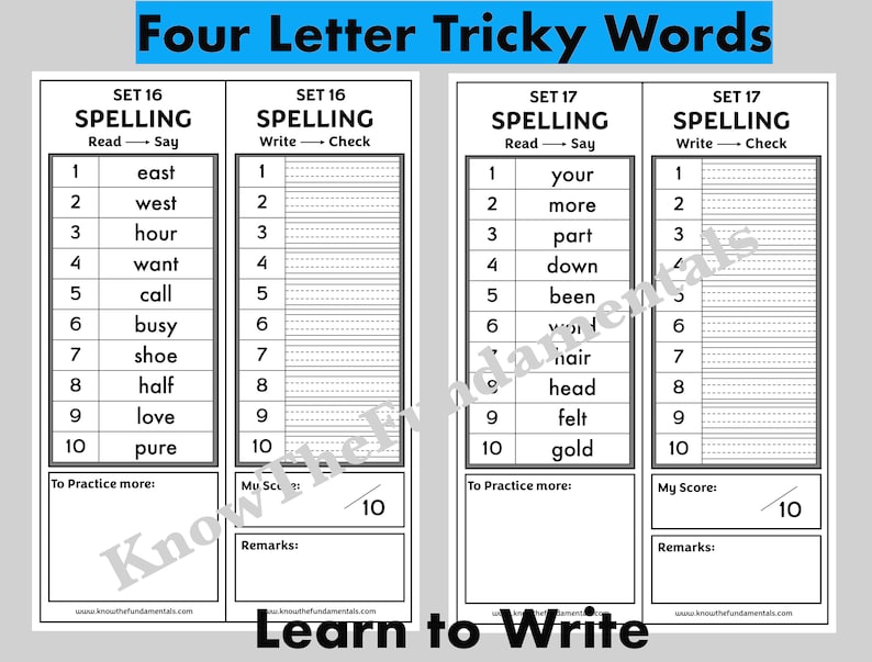 Tricky Words List Phases | Learn to Read Program for Homeschool Kids ...