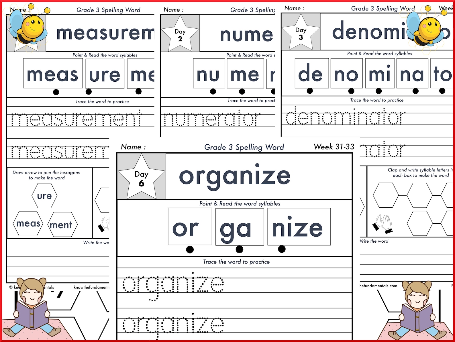 3rd Grade Spelling Worksheets | Spelling Activities | NAPLAN ICAS ...