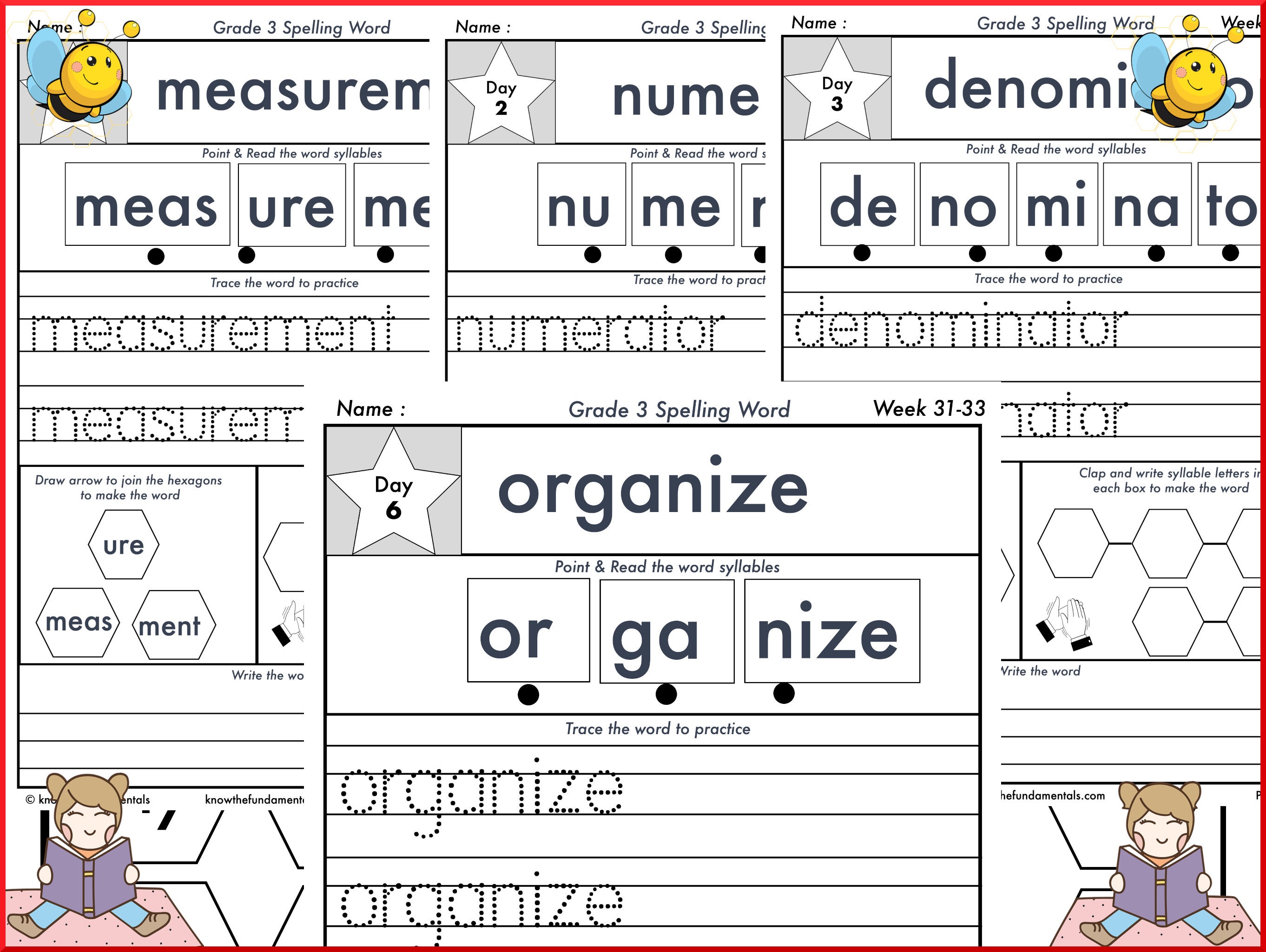 3rd Grade Spelling Worksheets | Spelling Activities | NAPLAN ICAS ...