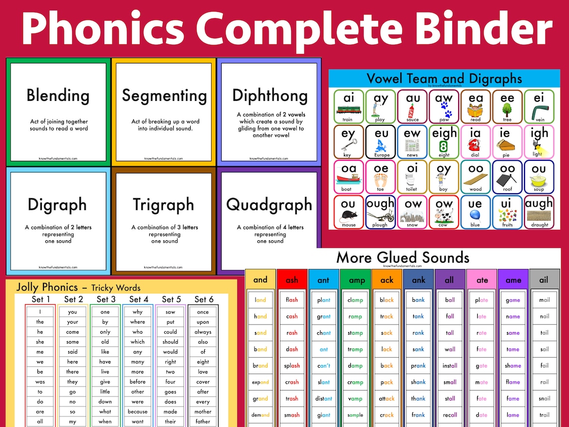 Phonics Binder Reading Intervention Fluency Phonics - Etsy Singapore