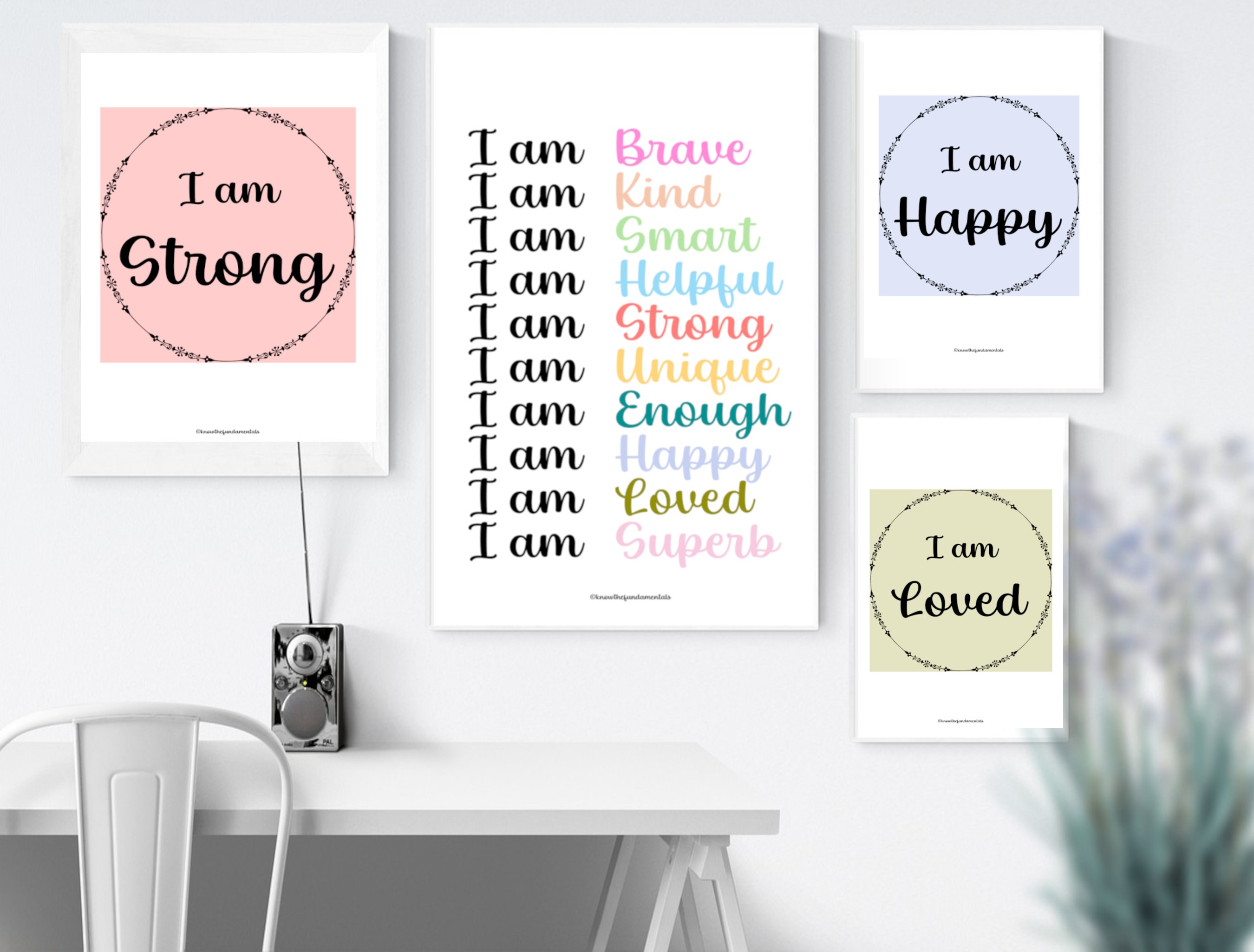 Positive Affirmation Quotes Classroom Posters for Kids Homeschool Decor ...