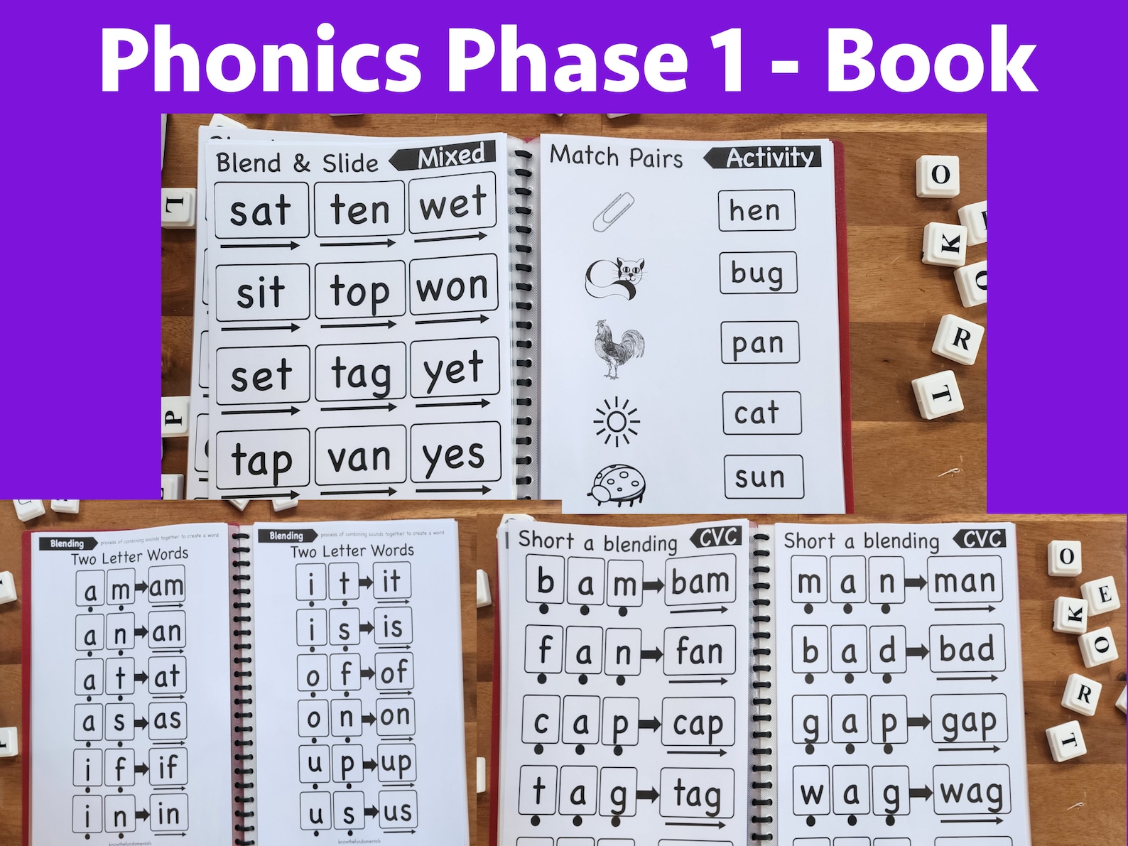 Phonics Book | CVC Words | Homeschool Resources for Kids | Phonics ...