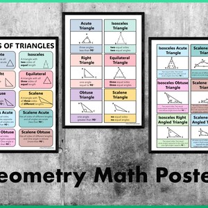TYPES OF TRIANGLES, Geometry, Geometric Shapes, Polygons, Educational ...