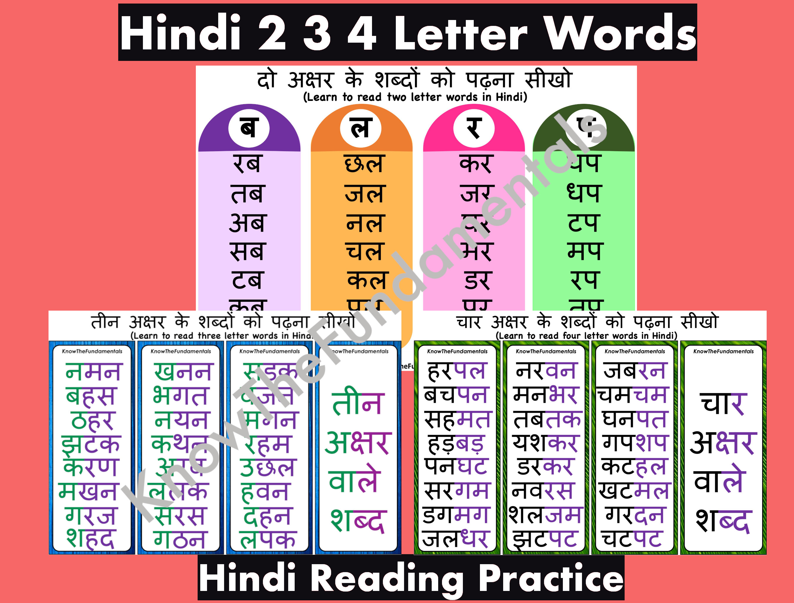 Learn Hindi Reading Practice Book for Beginner | Hindi Learning ...
