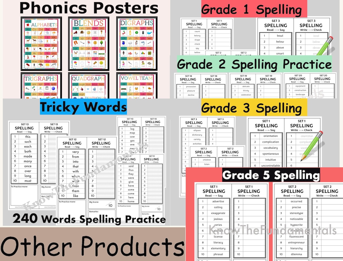 200+ High Frequency Words CVC List Sight Words Kindergarten Grade 1 ...